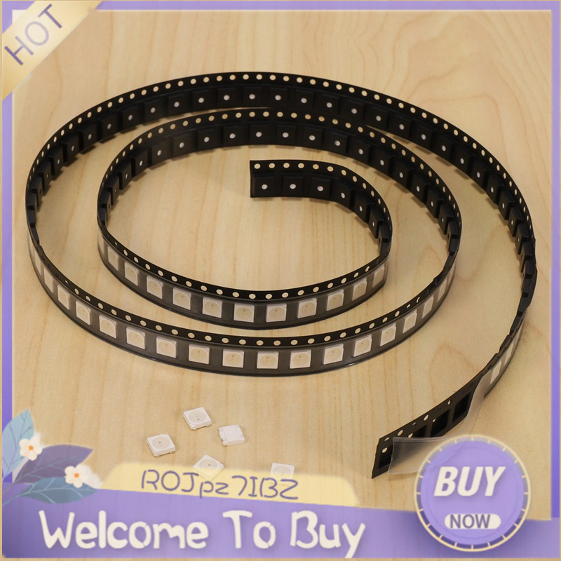 100PCS WS2812B RGB LED Chip 5050SMD White PCB WS2812 Individually ...