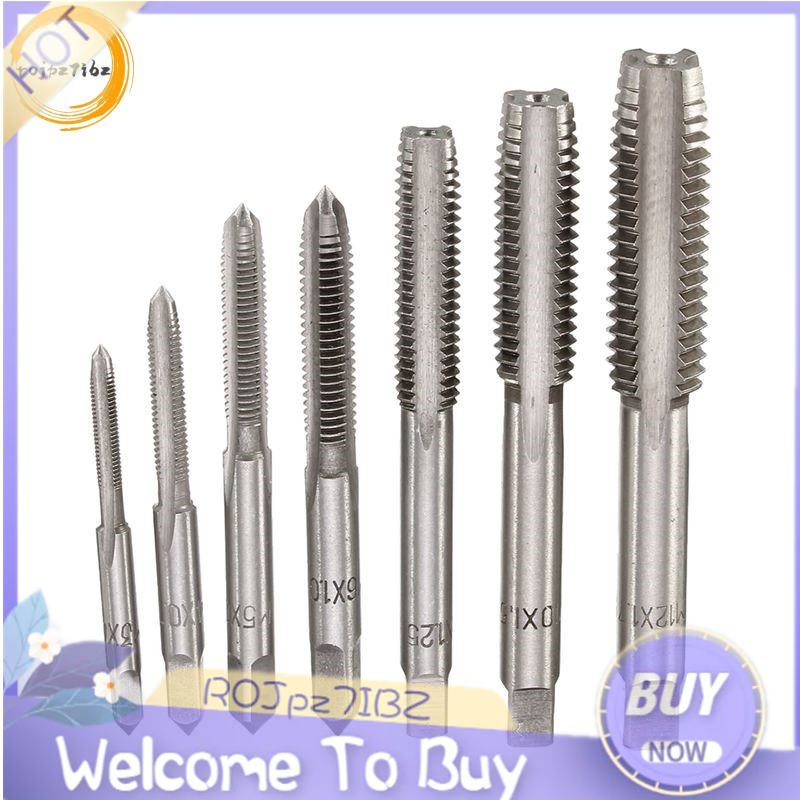 7Pcs M3 to M12 metal Hand Screw Machine Metric Taper Plug Tap Drill Bit ...