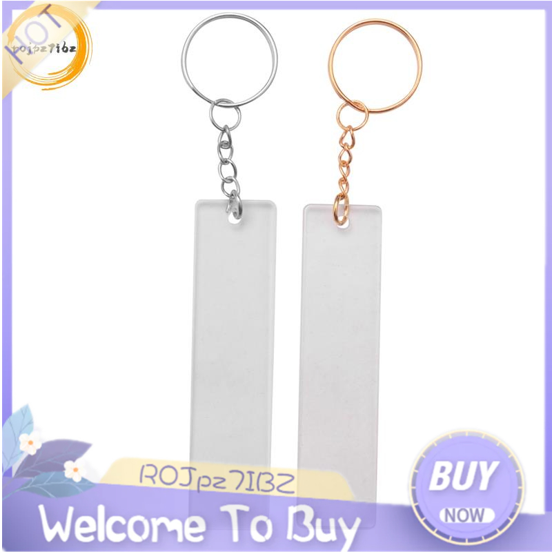 150Pcs Acrylic Keychain Blank with Rings for Vinyl, Clear Key Chains ...