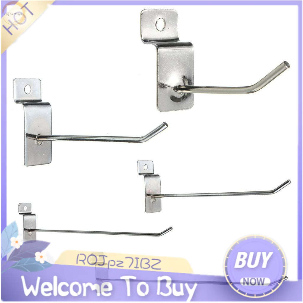 25 x Slatwall Single Hook Pin Shop Display Fitting Prong Hanger 50mm ...