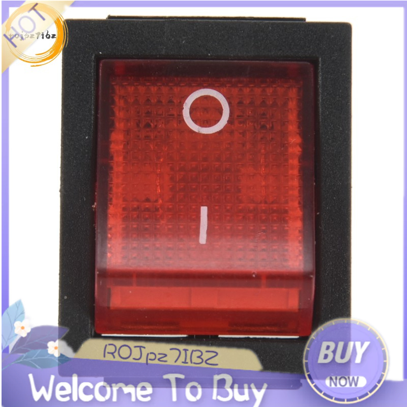 Red Light 4 Pin DPST ON/OFF Snap in Rocker Switch 15A/250V 20A/125V AC ...