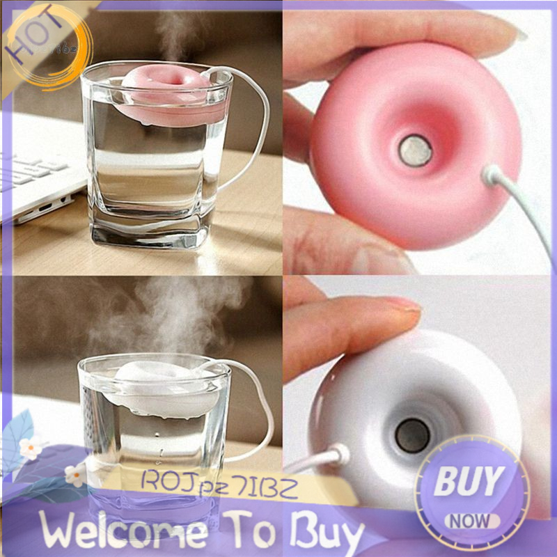 White donut humidifier usb office desktop mini humidifier portable ...