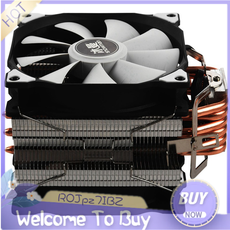 SNOWMAN M-T6 4PIN CPU Cooler Master 6 Heat Double Fans 12cm Cooling Fan ...