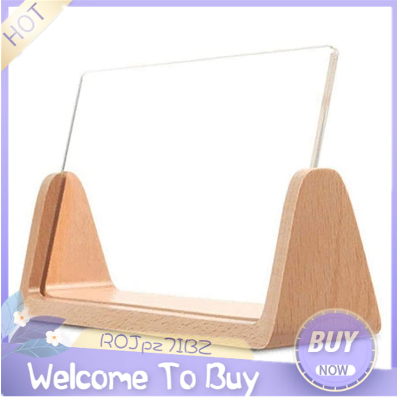U-Shaped Acrylic Photo Frame Creative Solid Wood Home Desk Decoration ...