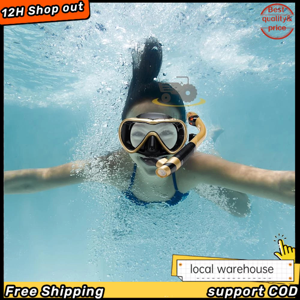 [super sale]Leakproof Snorkel Set Anti-fog Swimming Snorkeling Goggles ...