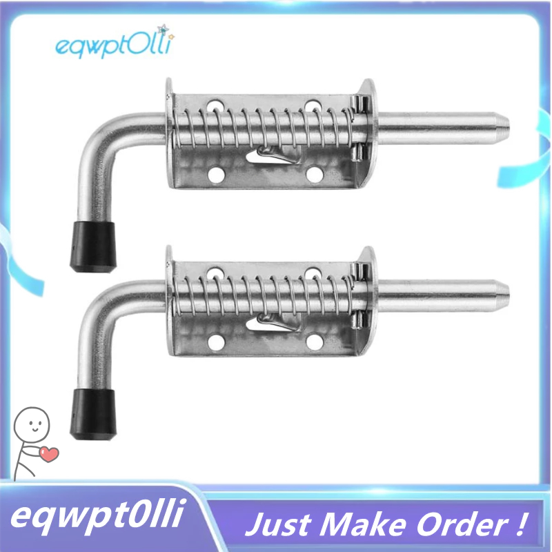 2Pcs 5 Inch Stainless Steel Spring Loaded Latch Pin Barrel Bolt 2mm ...