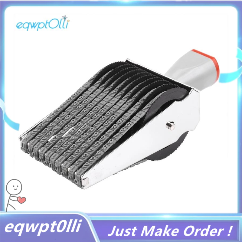 Multipurpose 10 Digit Alphabet Rolling Rubber Stamp English Letter ...