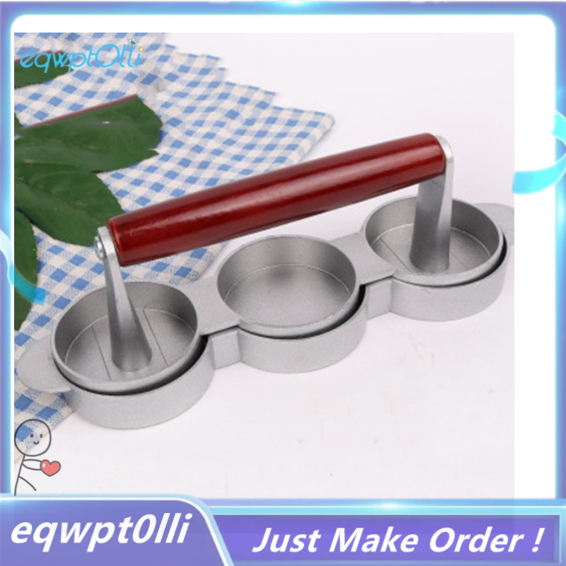 Mini Hamburger Presses Nonstick 3 Slot Small Burger Patties Press ...