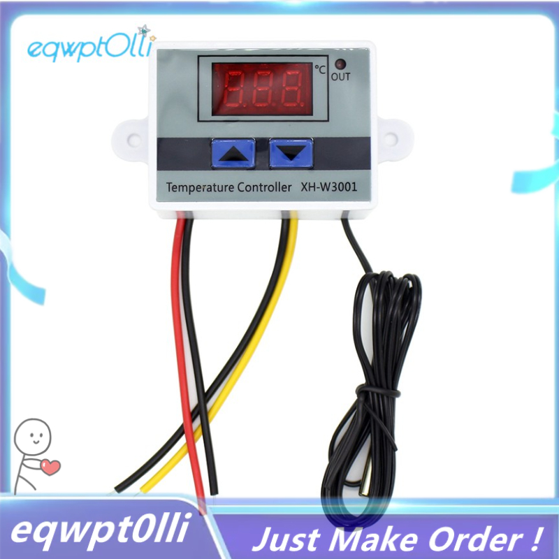 10A AC110-220V Digital LED Temperature Controller XH-W3001 for Incubator Cooling Heating Switch ...