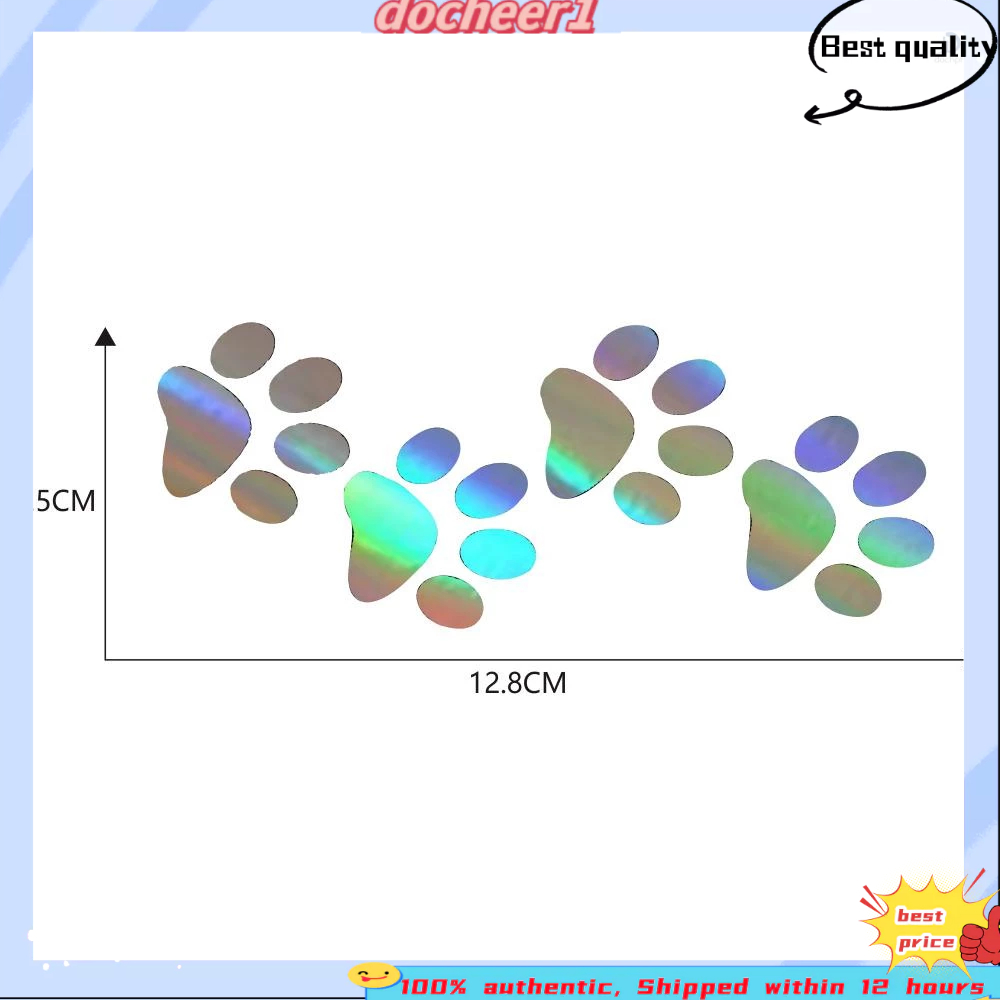 Cute Car Stickers Funnny Cat Paw Print Dog Paw Print Creative Footprint ...
