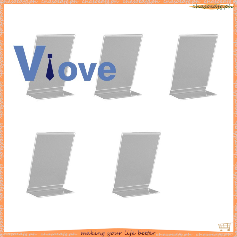 5Pcs Office Acrylic Display Leaflet Stands Counter Plastic Message ...