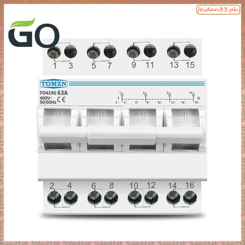 TOMZN 4P 63A 3 Phase MTS White Dual Power Switch Transfer Switch (1 Pcs ...