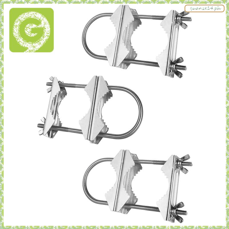 Double Antenna Mast Clamp V Jaw Block with U Bolts for TV,CB(3 Set ...