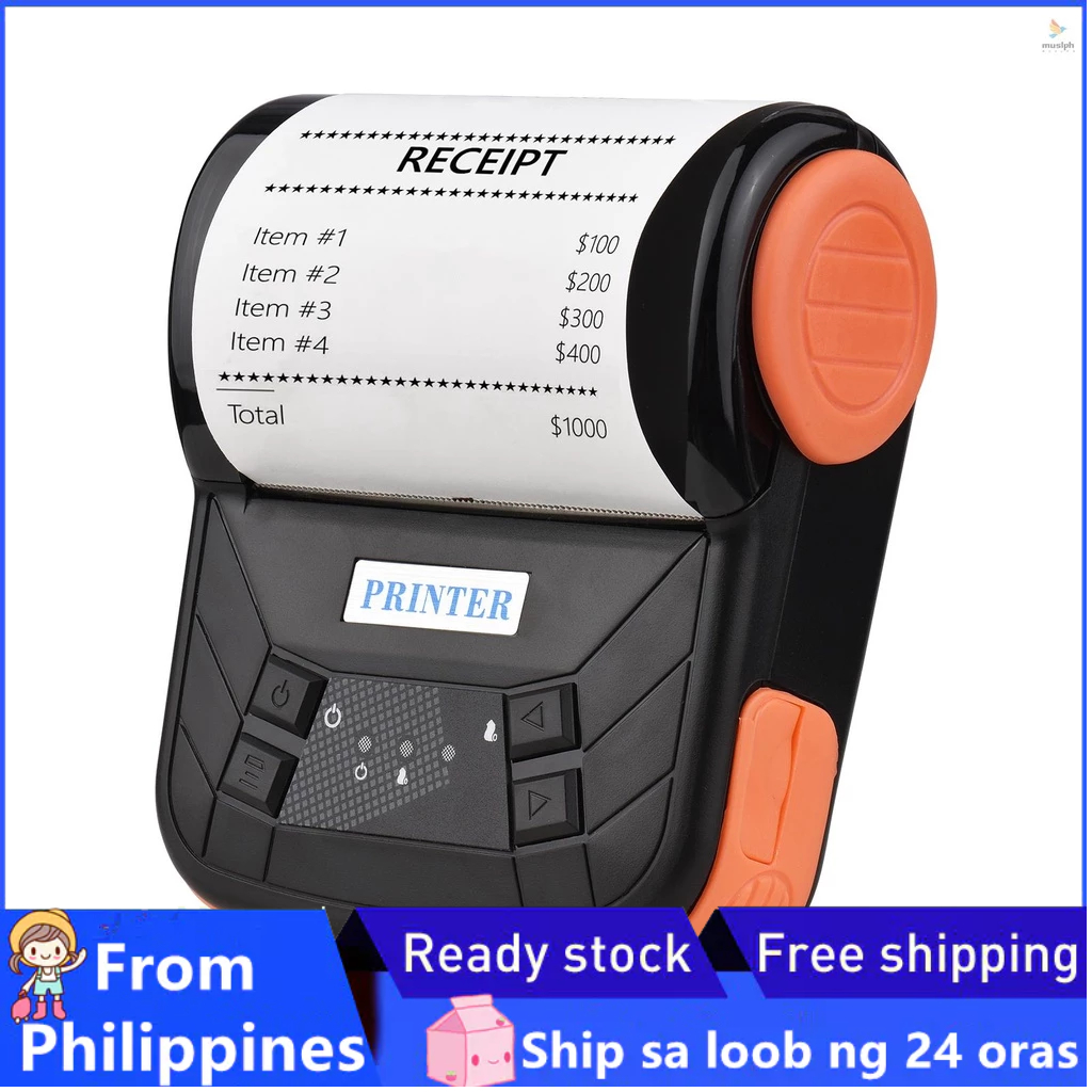[Musl] Portable 80mm Receipt Printer Wireless BT Thermal Receipt ...