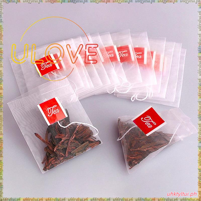 100Pcs Tea Bag Infuser with String Heal Seal 7 x 6cm Sachet Filter ...