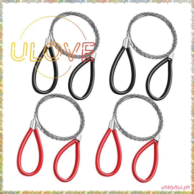 4 Pcs Stainless Steel Cable Saw Metal Wire Saw Hand Pocket String Rope ...