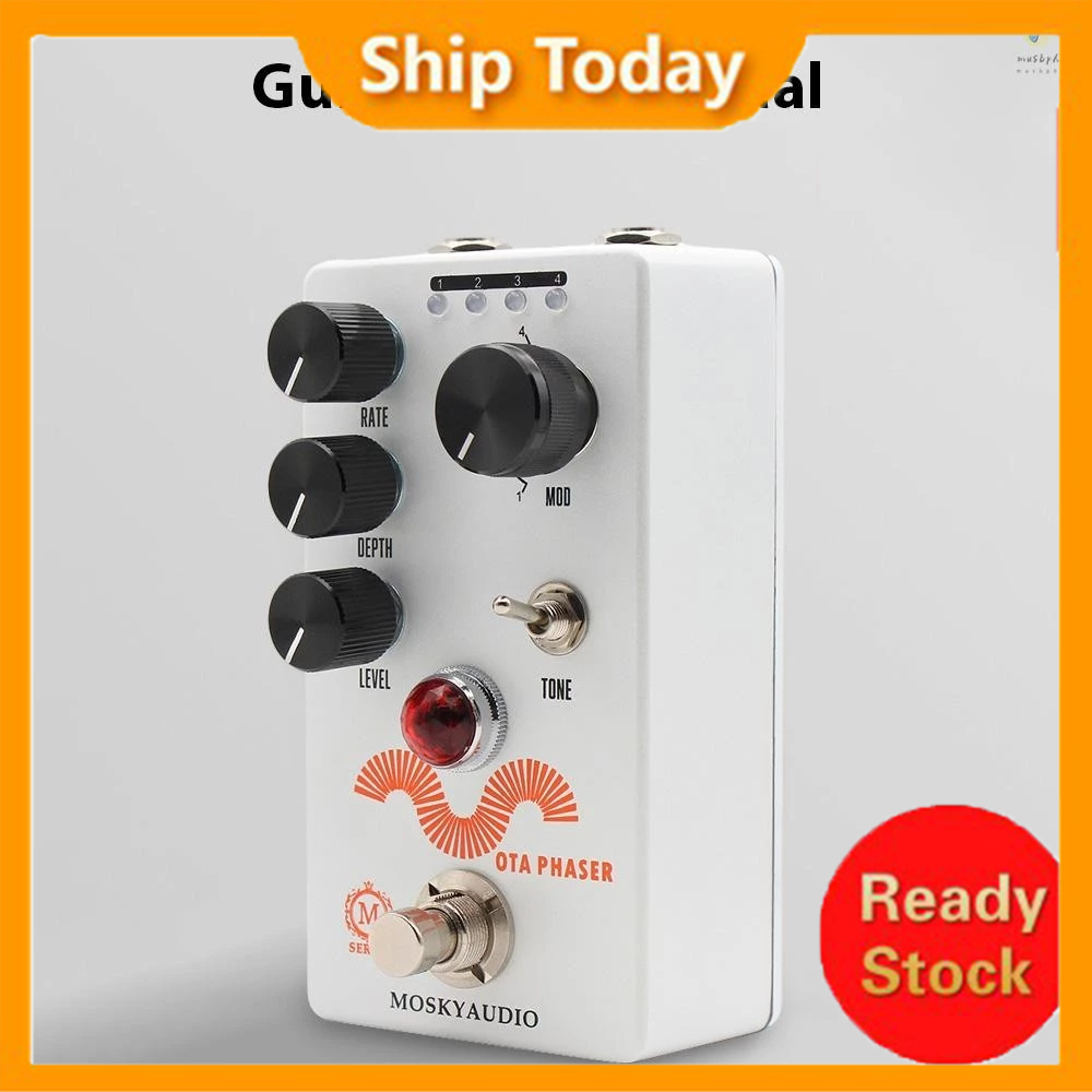MOSKYAUDIO Guitar Phaser Pedal Electric Guitar Effects Pedal Rate,Depth ...