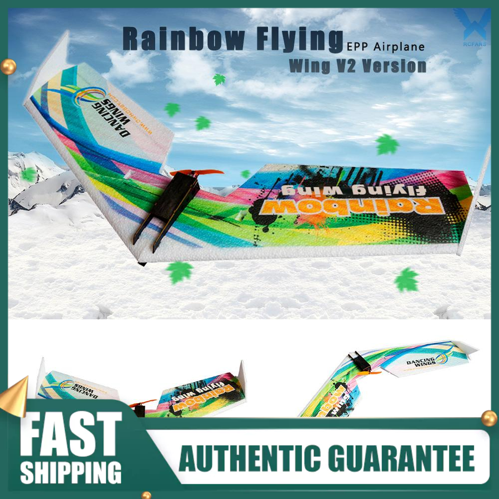 RC Dancing Wings Hobby E0511 Rainbow Flying Wing V2 RC Airplane 800mm ...