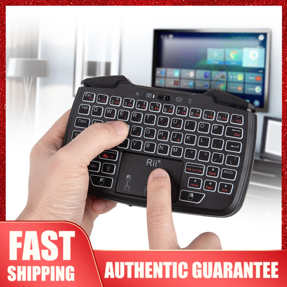 Rii RK707 2.4GHz Wireless Game Controller Keyboard Mouse Combo with ...