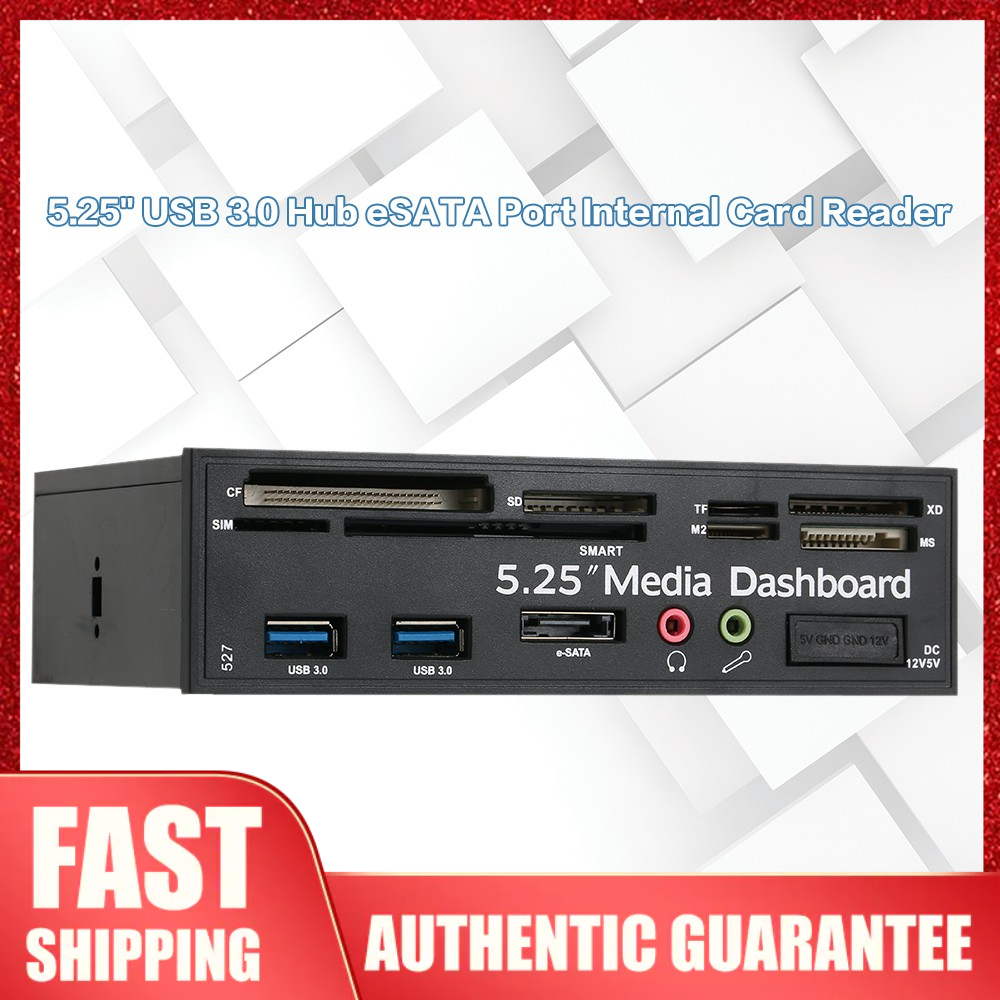 Multi-Function USB 3.0 Hub eSATA Port Internal Card Reader PC Dashboard ...