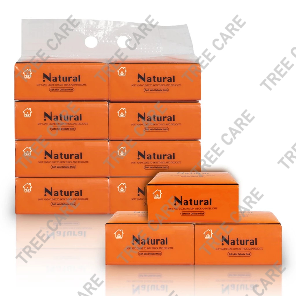 momo Tree Care 480 sheets Orange Tissue Facial Tissue 8 Packs Toilet ...