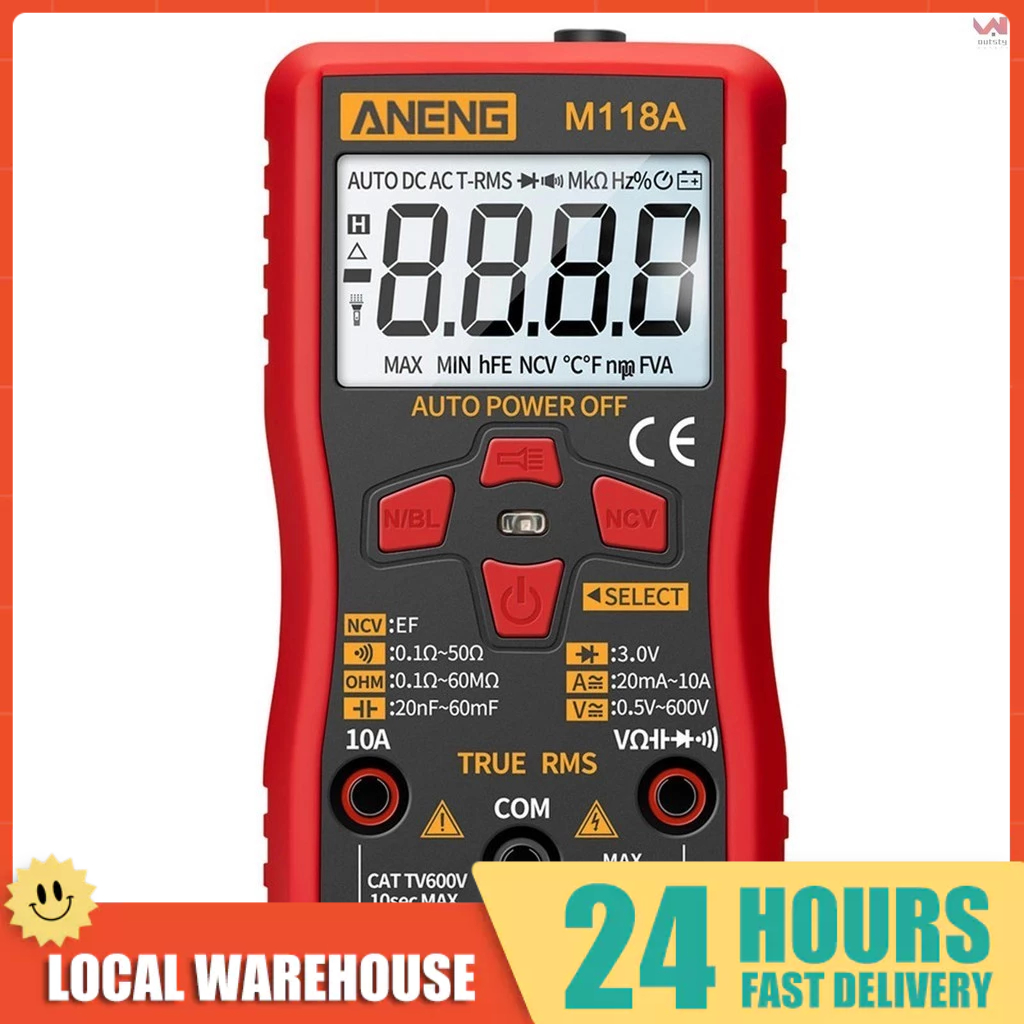 ANENG M118A Auto Ranging Digital Multimeter High-Accuracy TRMS 6000 ...