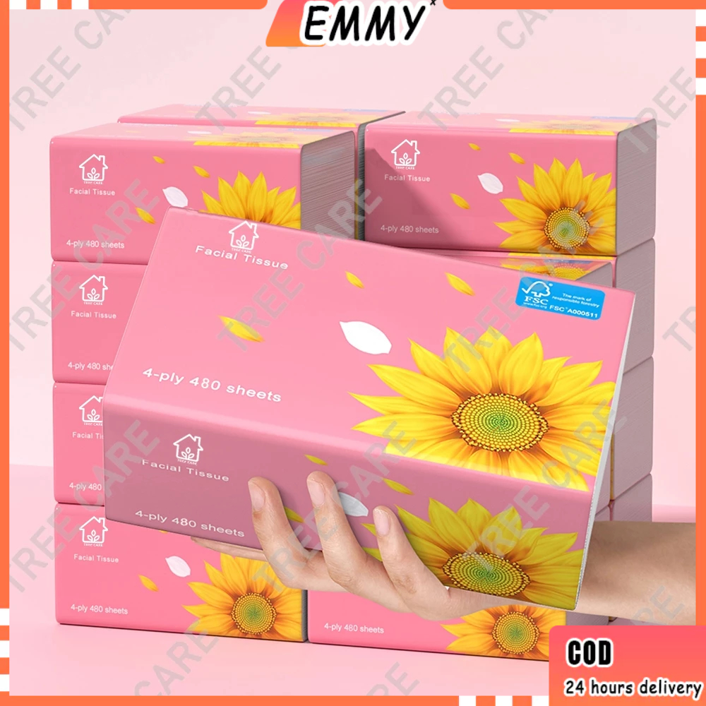 Emmyx Facial Tissue 8 Packs 4 Ply 460 Sheets Paper Towel Tissue ...