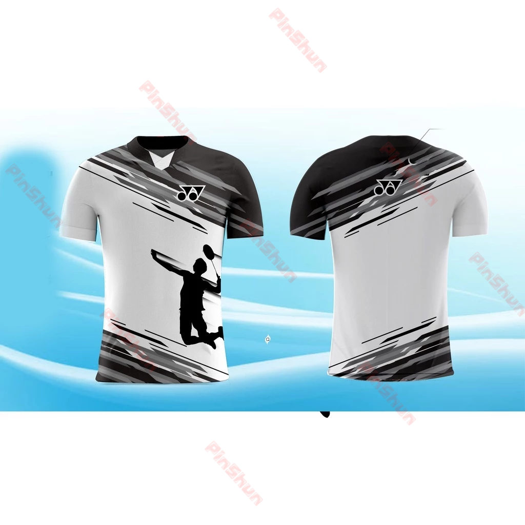 2024 Badminton Jersey for Men Women Youth Yonex Badminton Jersey White Blue Black T-shirt Baju ...