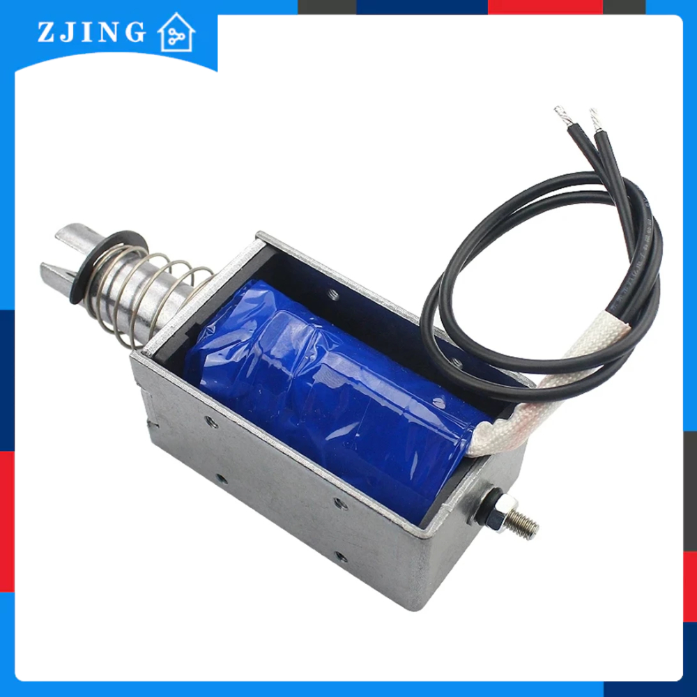 DC12V Electromagnet strong push-pull solenoid Electromagnet long stroke ...