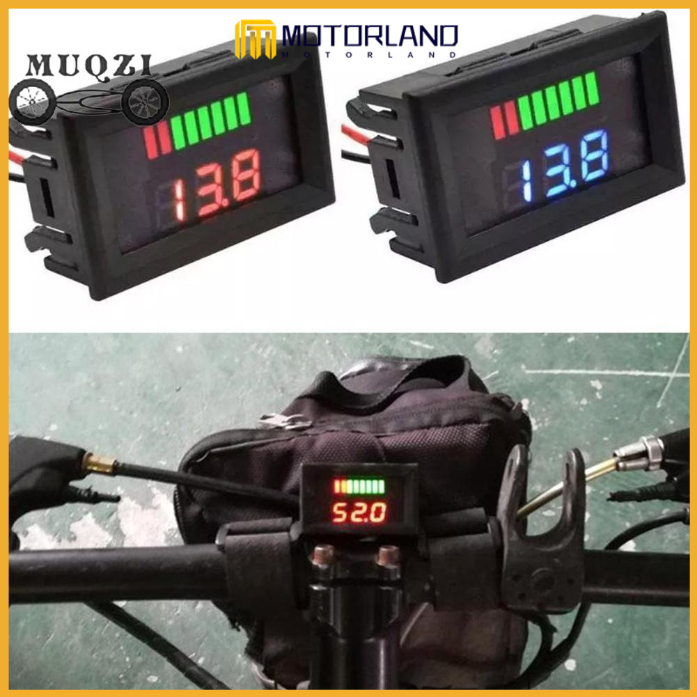 12V-72V Electric Bikes LED Digital Voltmeter Voltage Meter Battery ...