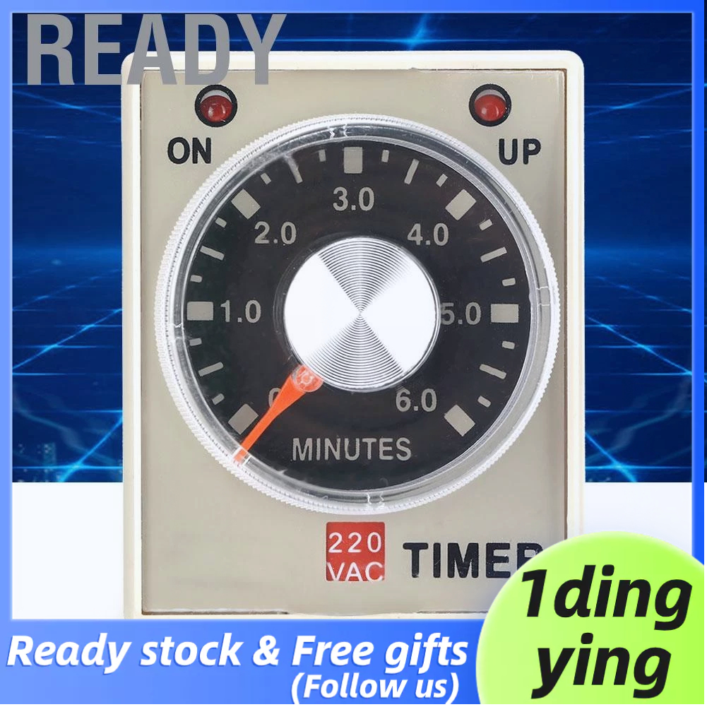 Ready 220VAC 6/10/30/60 Minutes Power On Delay Timer Time Relay AH3-3 ...
