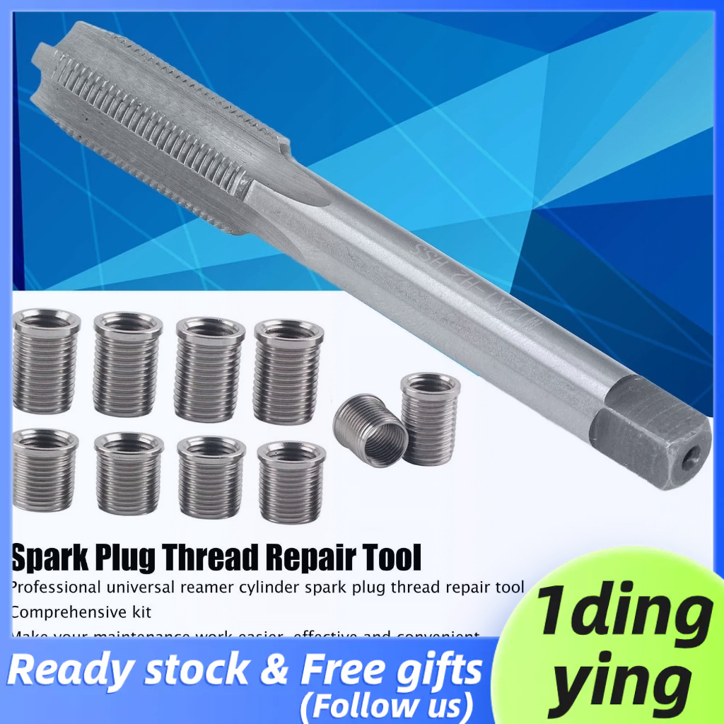 Dingying Spark Plug Thread Repair Tool M10x1.0 Bolt + M12x1.0 Tap Auto ...