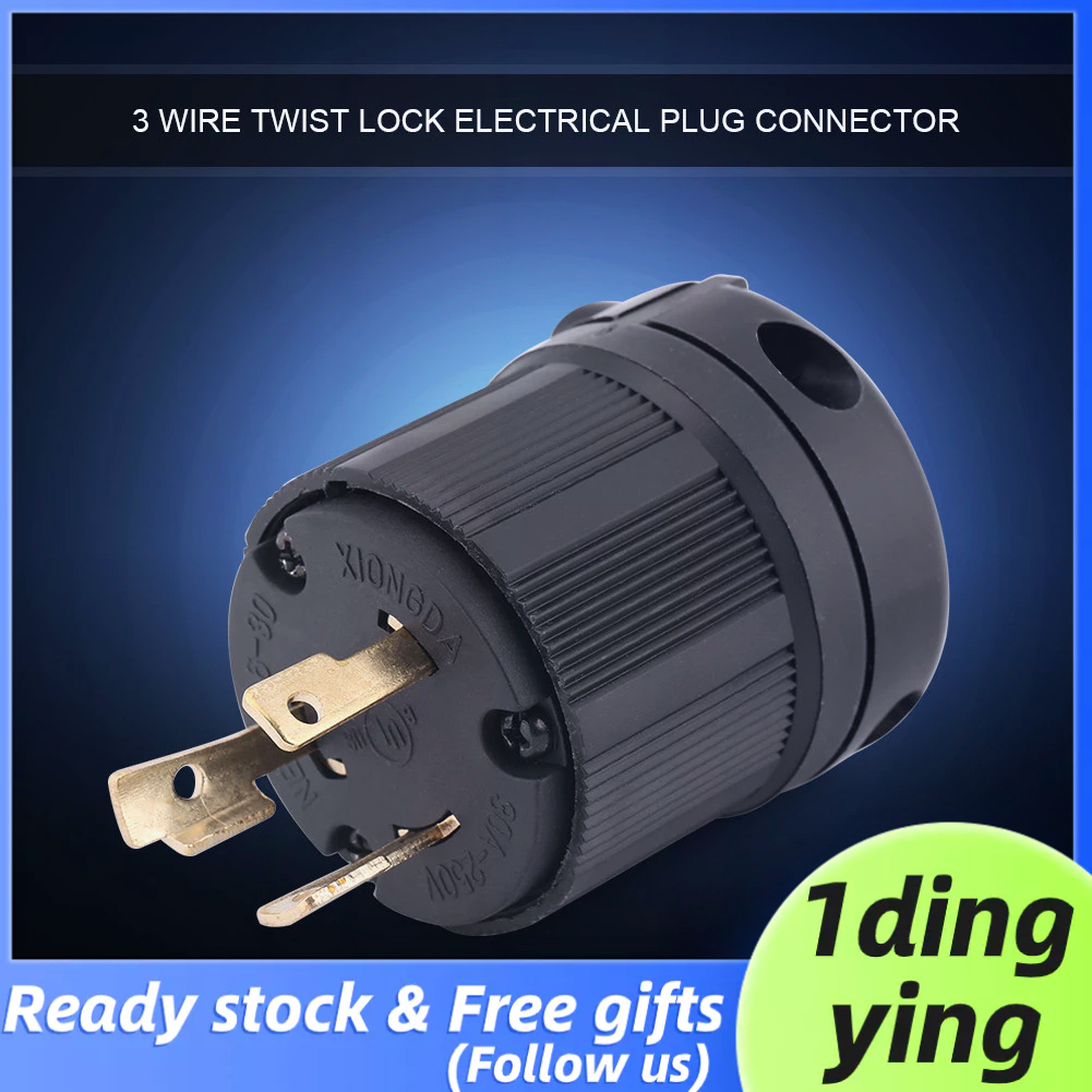 Ready Stock 3Pole Wire Twist Lock Electric Male Plug Connector NEMA L6 ...