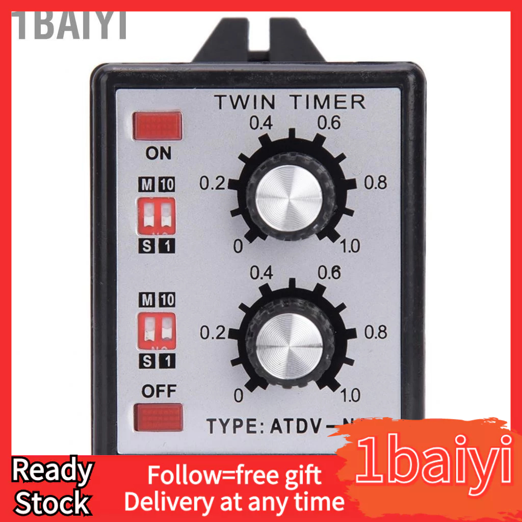1baiyi On Off Twin Timer Relay High Accuracy Chips Timer Relay for ...