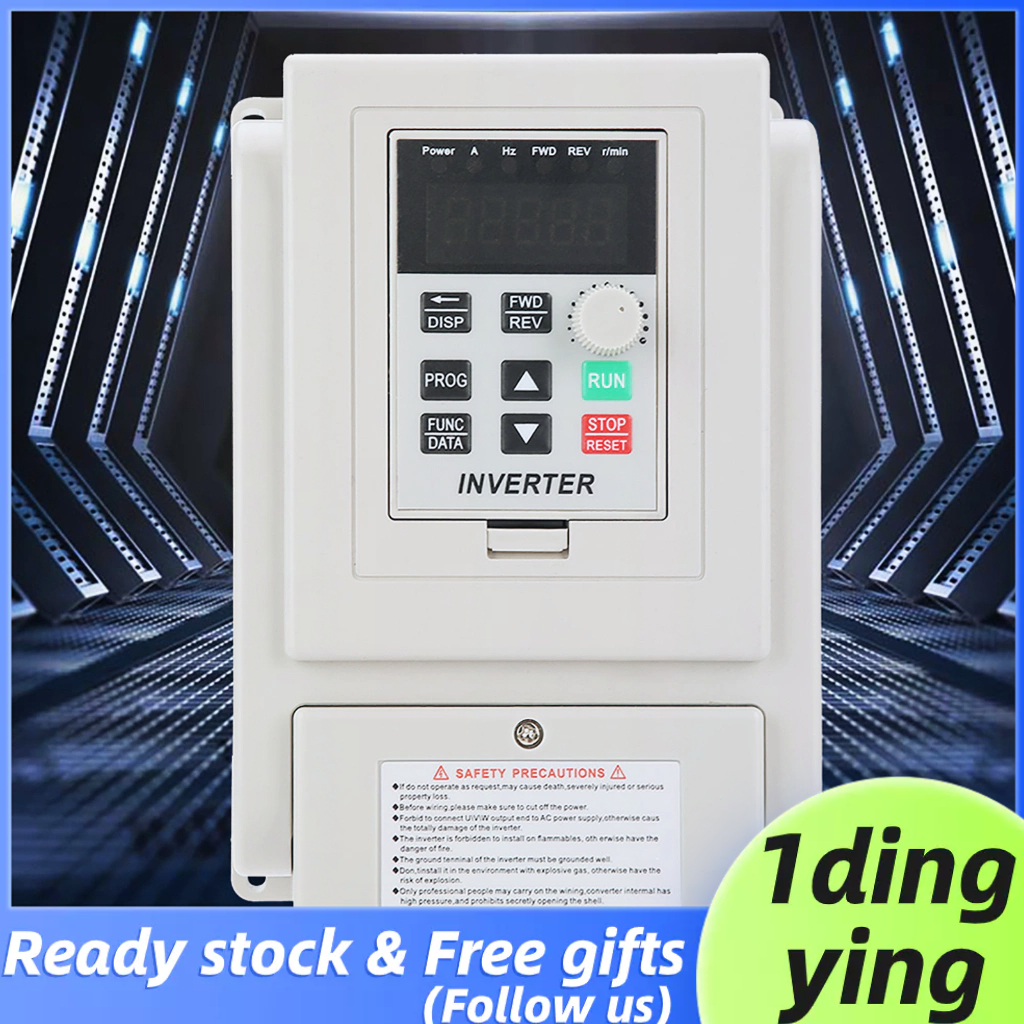 Ready Stock 220V Single Phase Variable Frequency Drive VFD Speed Controller for 3-phase 4kW AC ...