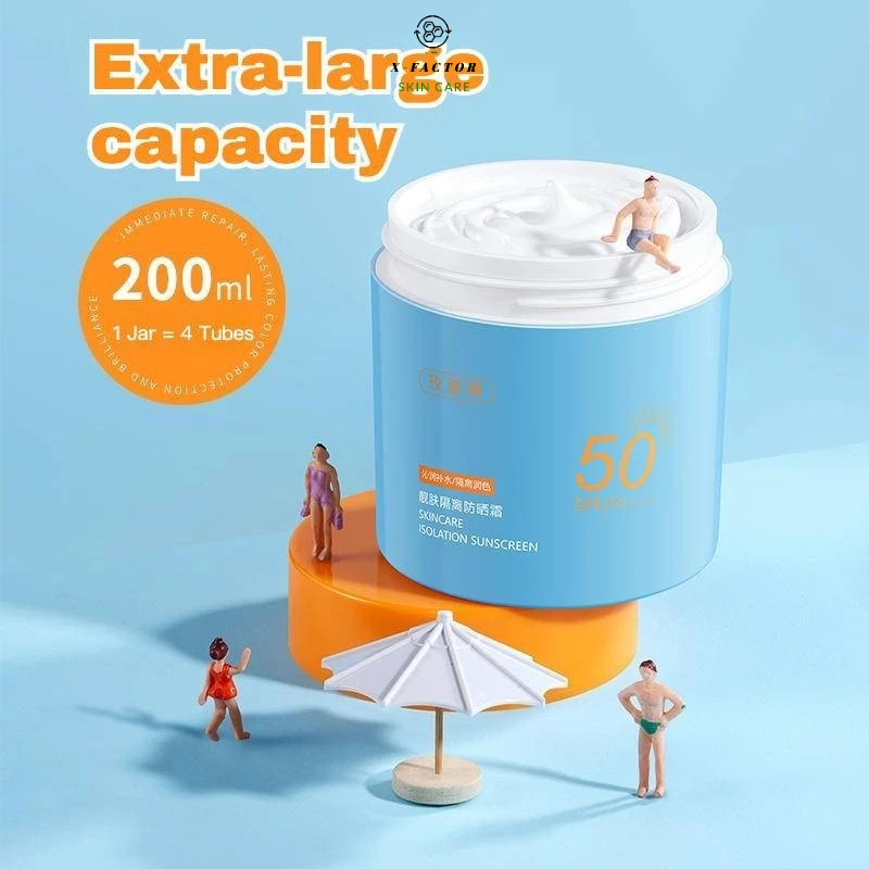 200g Mega-Sized SPF 50+ PA+++ Sunscreen Cream: High-Performance Sun ...