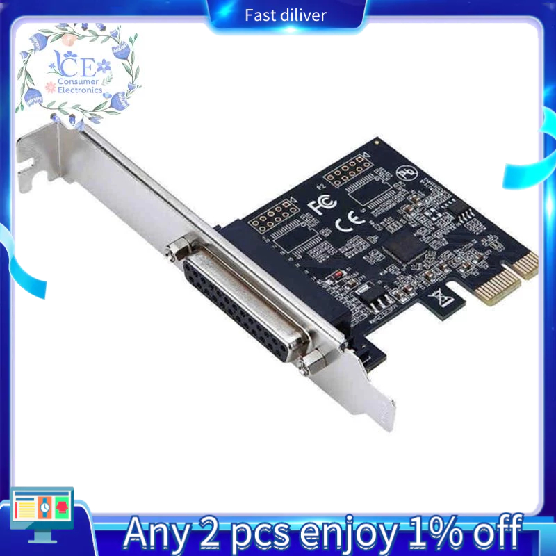 1 Piece High Quality Parallel Port DB25 25Pin Pcie Riser Card LPT ...
