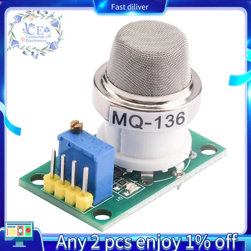 MQ136 Hydrogen Sulfide Gas Sensor Module H2S Gas Detection Sensor ...