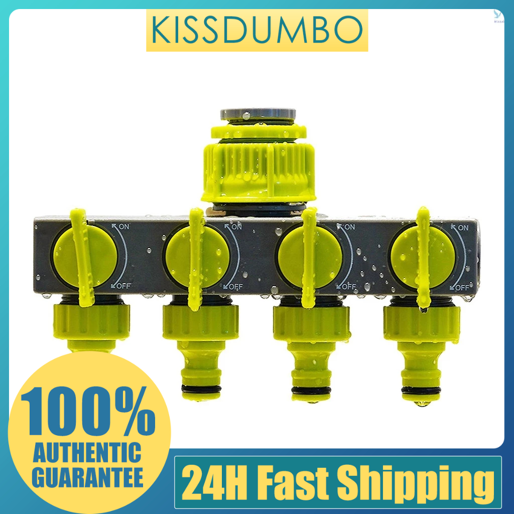4 Way Garden Hose Splitters Faucet Diverter Tap Hose Connector Hose ...