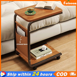 Bedroom Storage Rack Coffee Side Table Bedside Sofa Table Small Movable ...