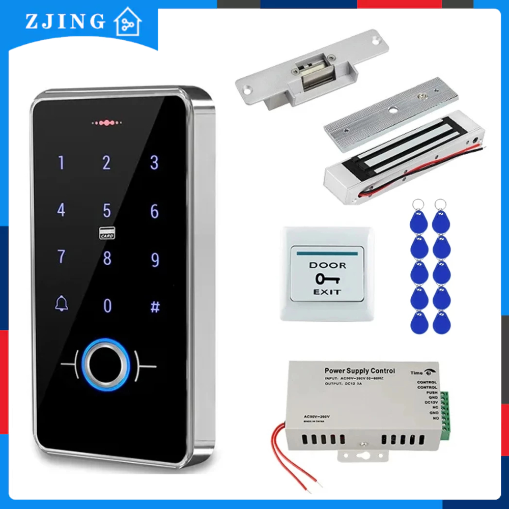 Fingerprint Door Access Control System Kit IP68 Waterproof Outdoor RFID Access Control Keypad ...