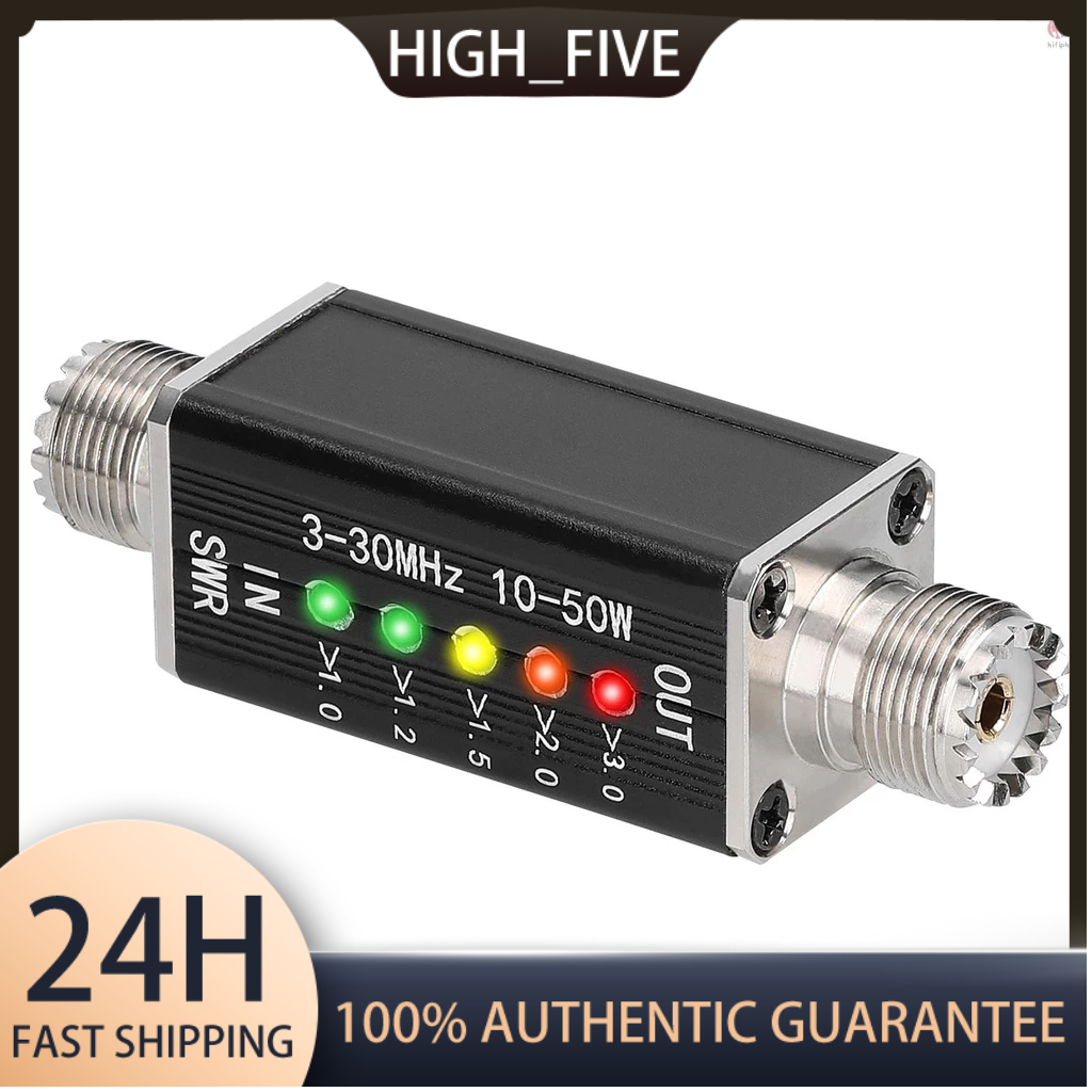 LED SWR Meter 3-30MHz Frequency Shortwave Standing Waves Indicator with ...