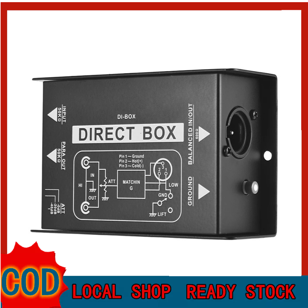 【LOCAL】Professional Single Channel DI-Box Direct Injection Audio Box ...
