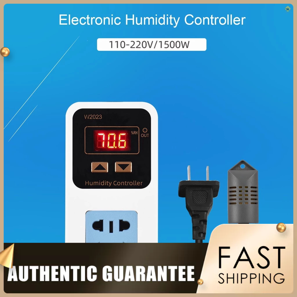 110-220V 10A 1500W Electronic Humidity Controller Intelligent Digital Display Humidity Control ...
