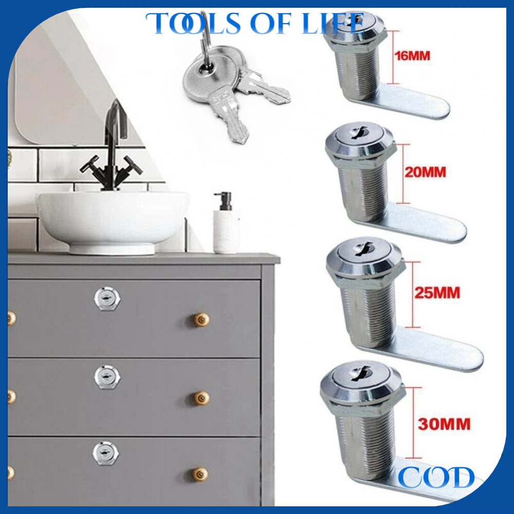 Metal Alloy Cam Lock for Locker Filing Cabinet and Drawer Comes with ...