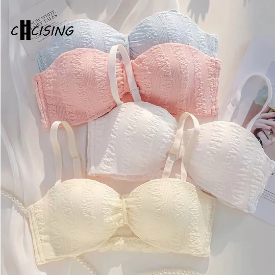【CICISING】light and small chest gathered comfort simple bra sexy push ...