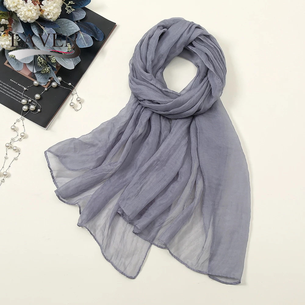 LAVEN Summer Thin Chiffon Scarf Women Plain Chiffon Shawl Scarves ...