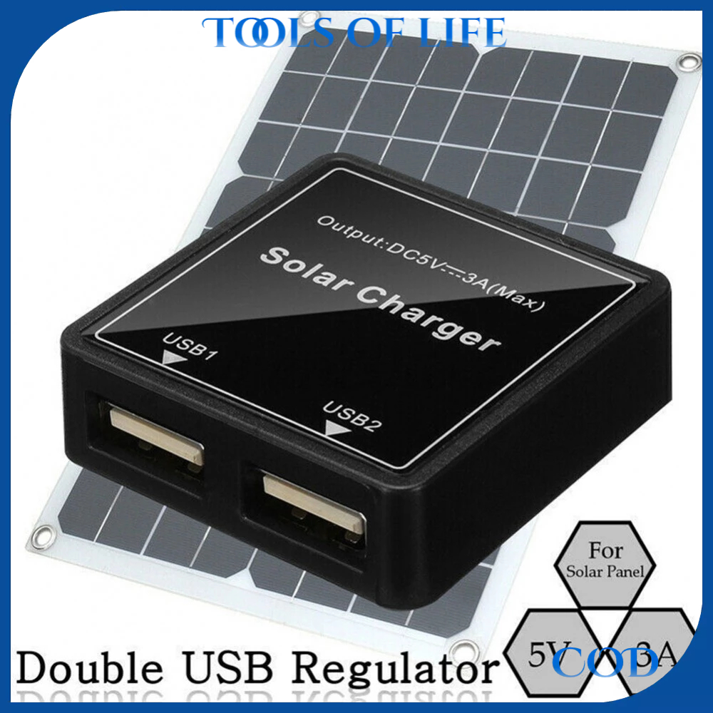 DIY Portable Solar Panel Charger with Double USB Output (65 characters ...