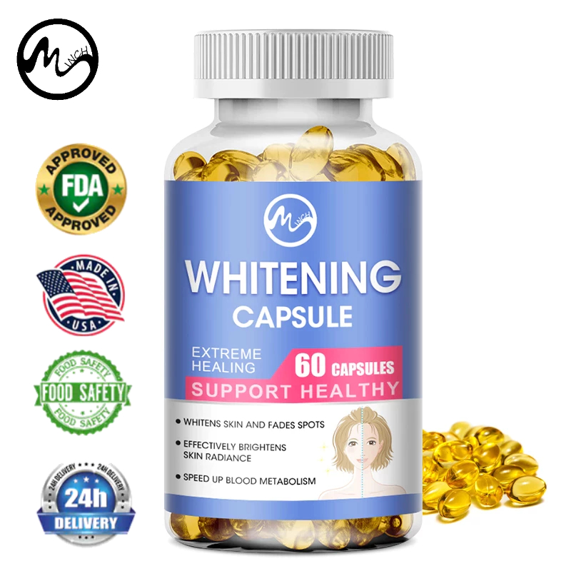 Minch Whitening Capsules Glutathione Softgels Effective Skin Lightening ...