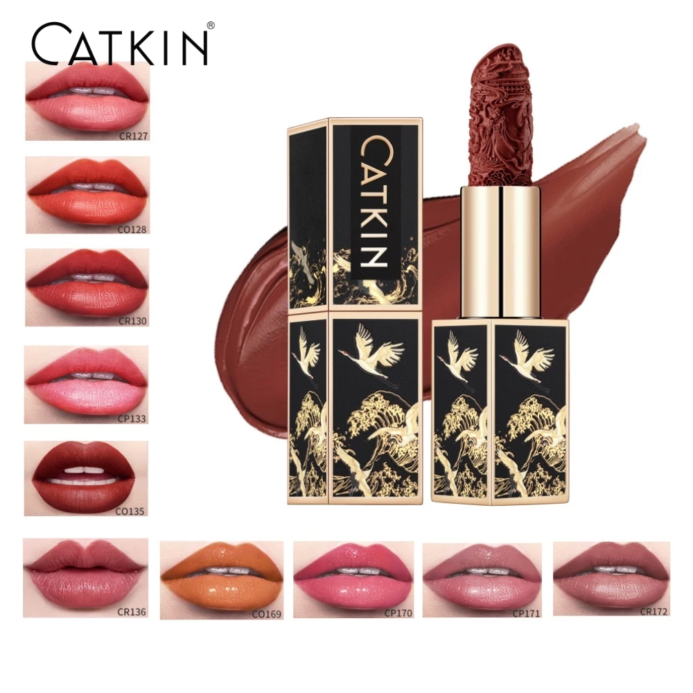 CATKIN Rouge Carving Lipstick Highly Pigmented Waterproof Lip Tint Long Lasting Lipstick Non ...